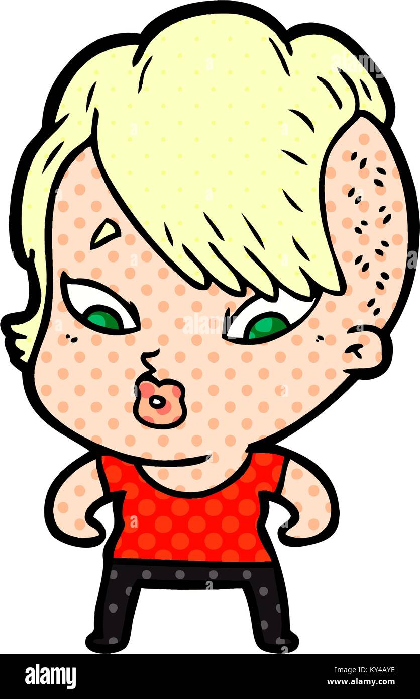 cartoon surprised girl Stock Vector Image & Art - Alamy