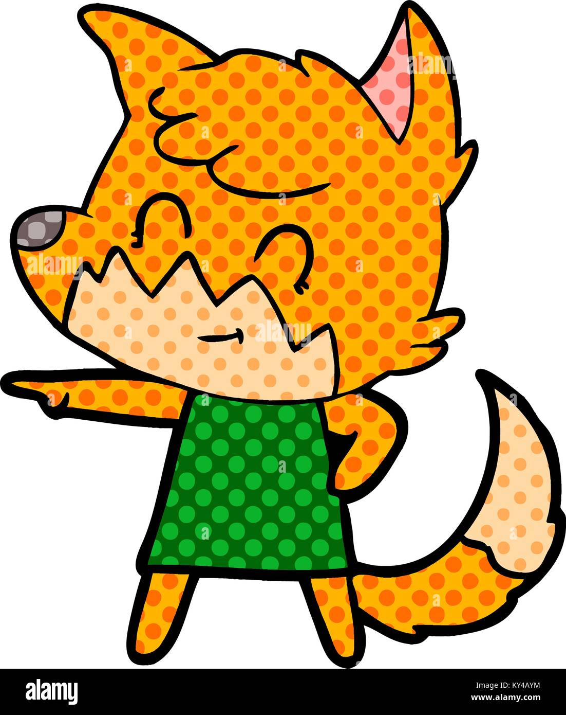 cartoon happy fox Stock Vector Image & Art - Alamy