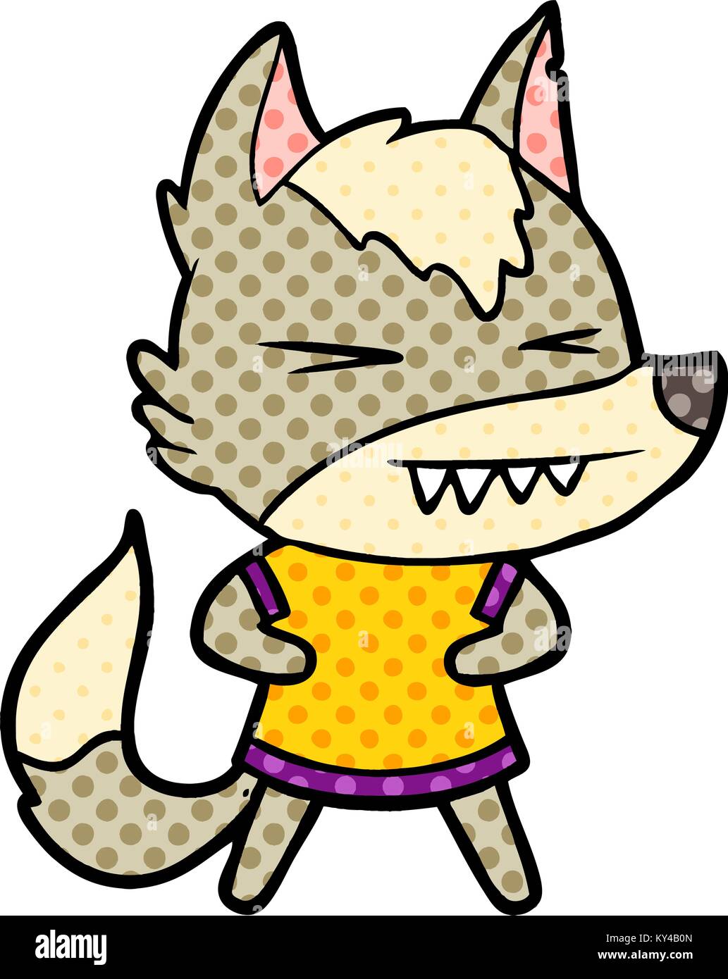 angry wolf cartoon Stock Vector Image & Art - Alamy