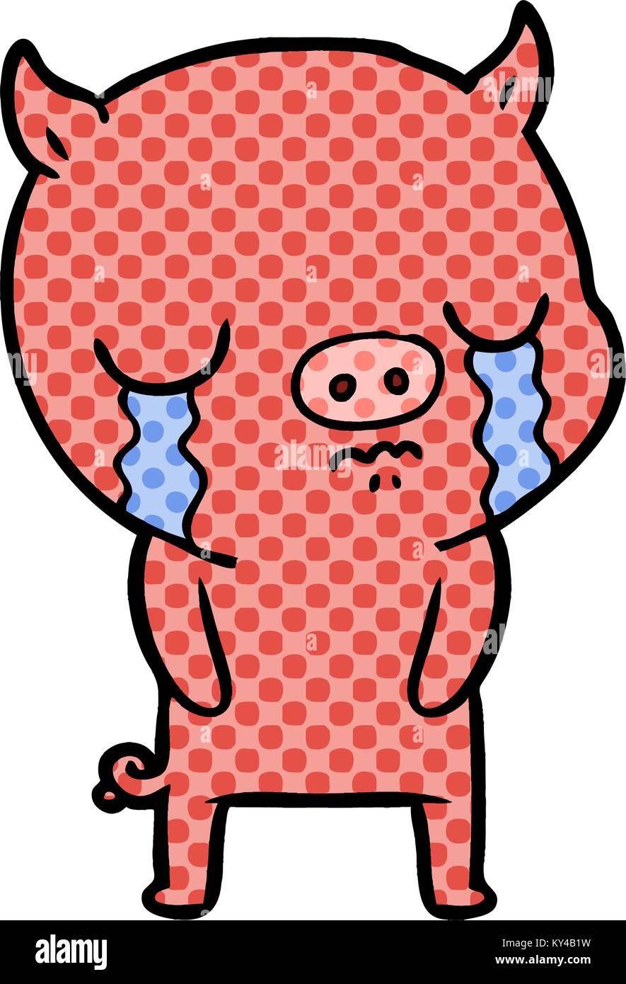 cartoon pig crying Stock Vector Image & Art - Alamy