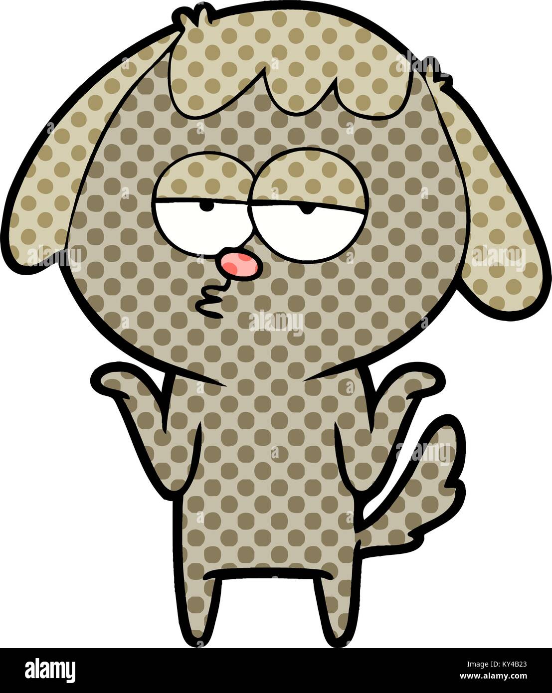 cartoon bored dog Stock Vector Image & Art - Alamy