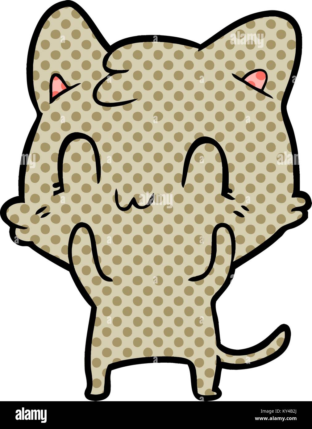 cartoon happy cat Stock Vector Image & Art - Alamy