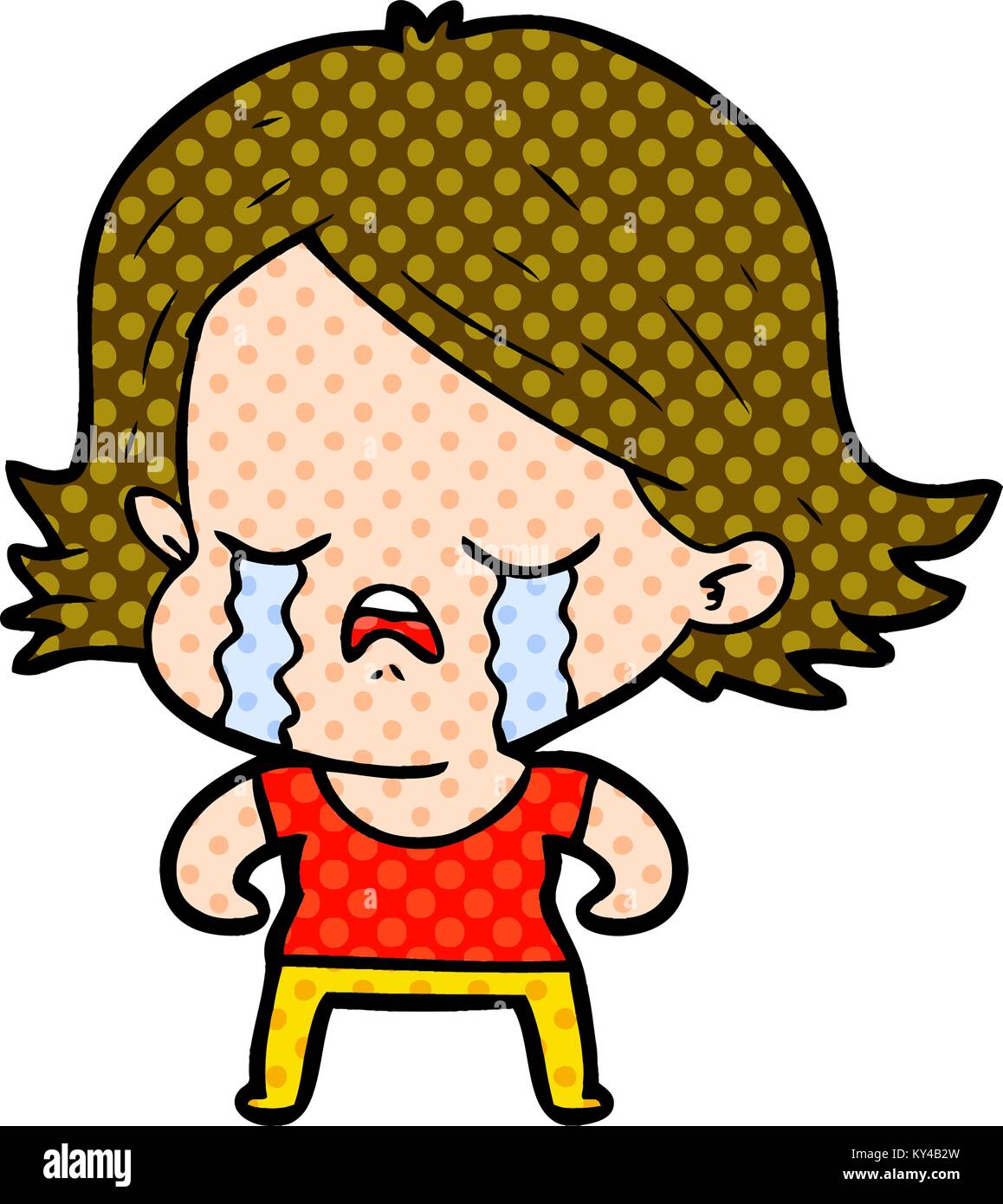 cartoon girl crying Stock Vector Image & Art - Alamy