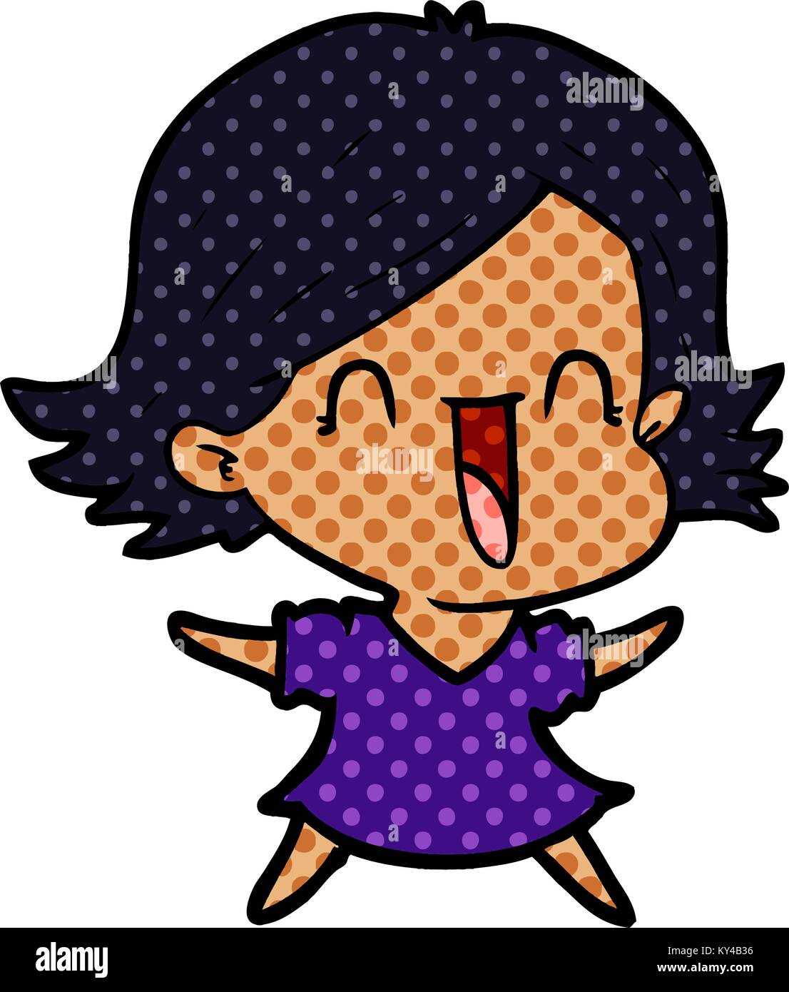 cartoon laughing woman Stock Vector Image & Art - Alamy