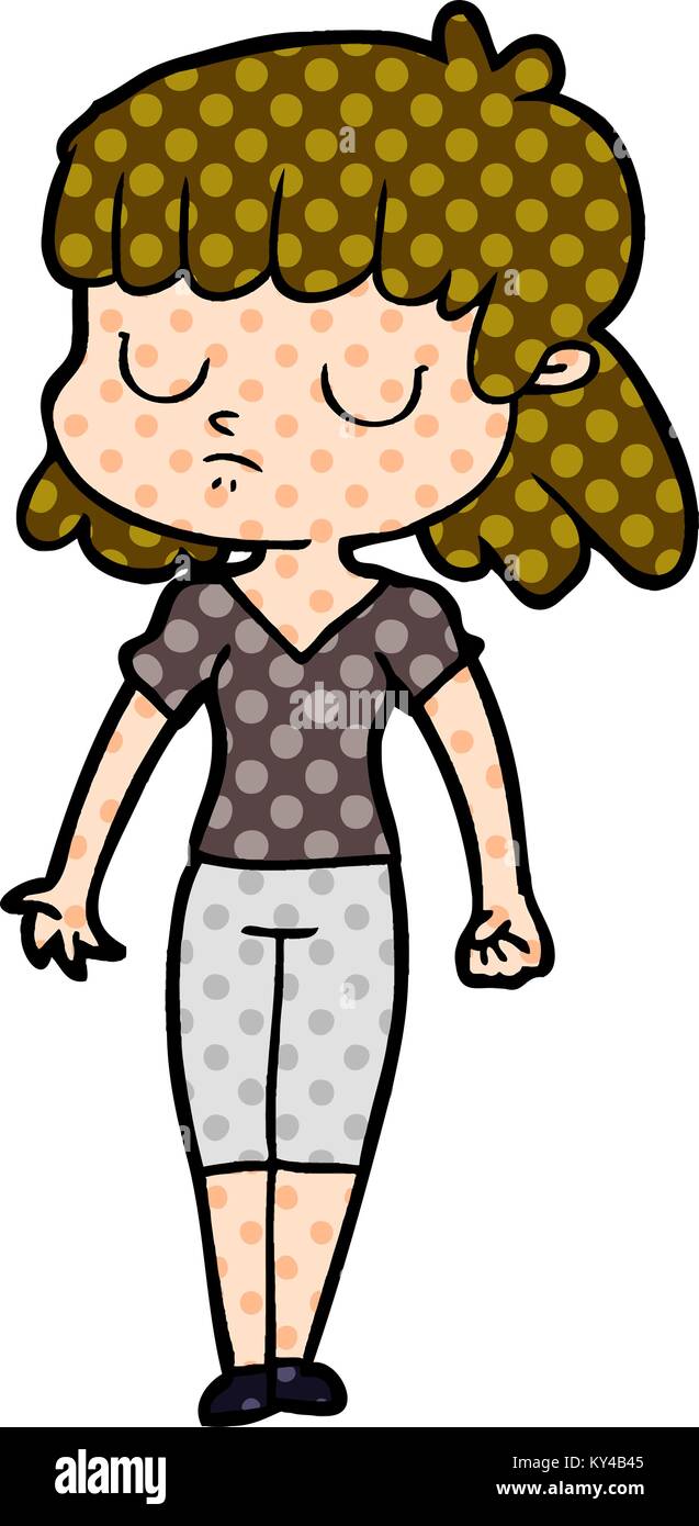cartoon indifferent woman Stock Vector Image & Art - Alamy