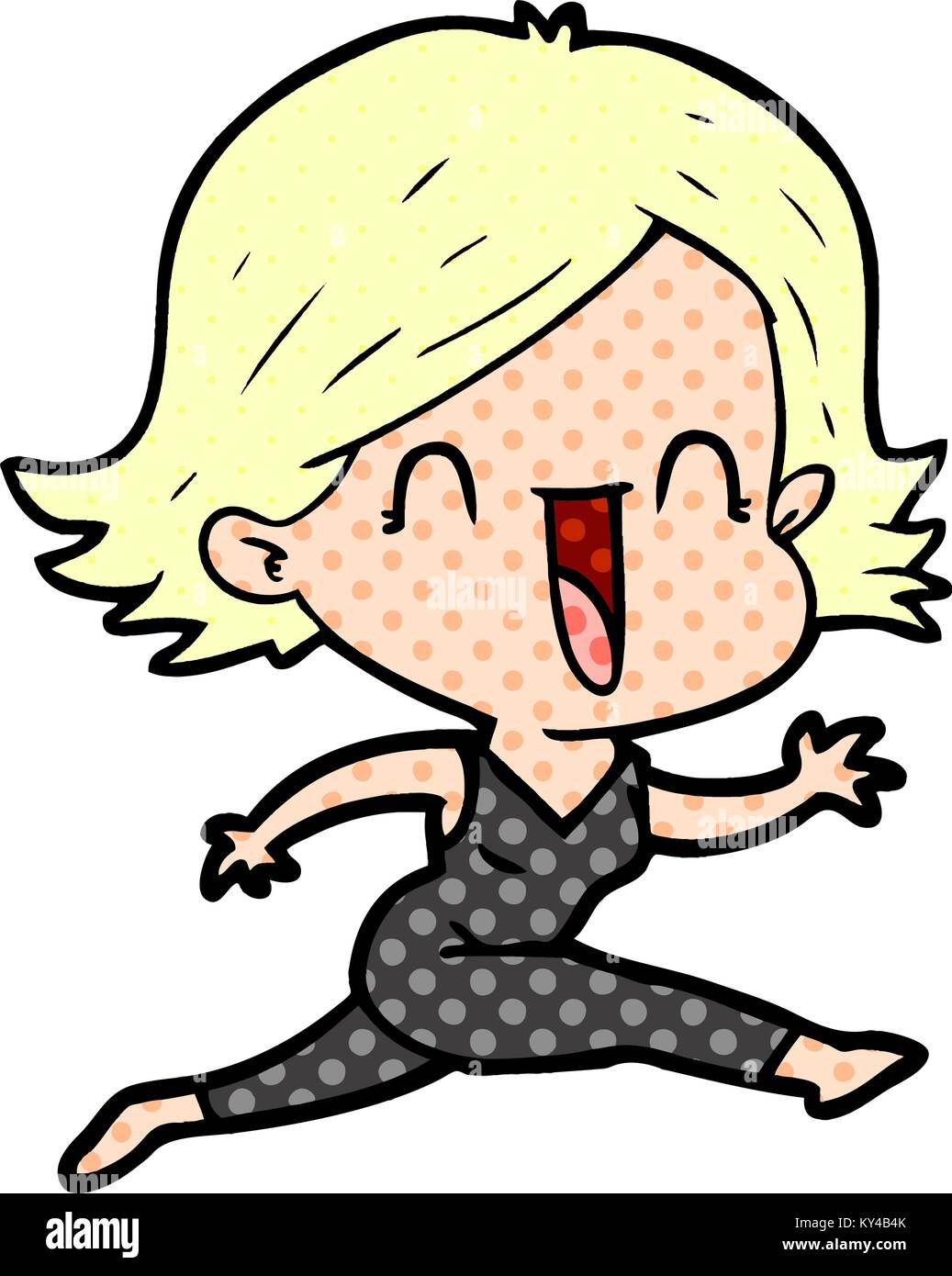 cartoon happy woman Stock Vector Image & Art - Alamy