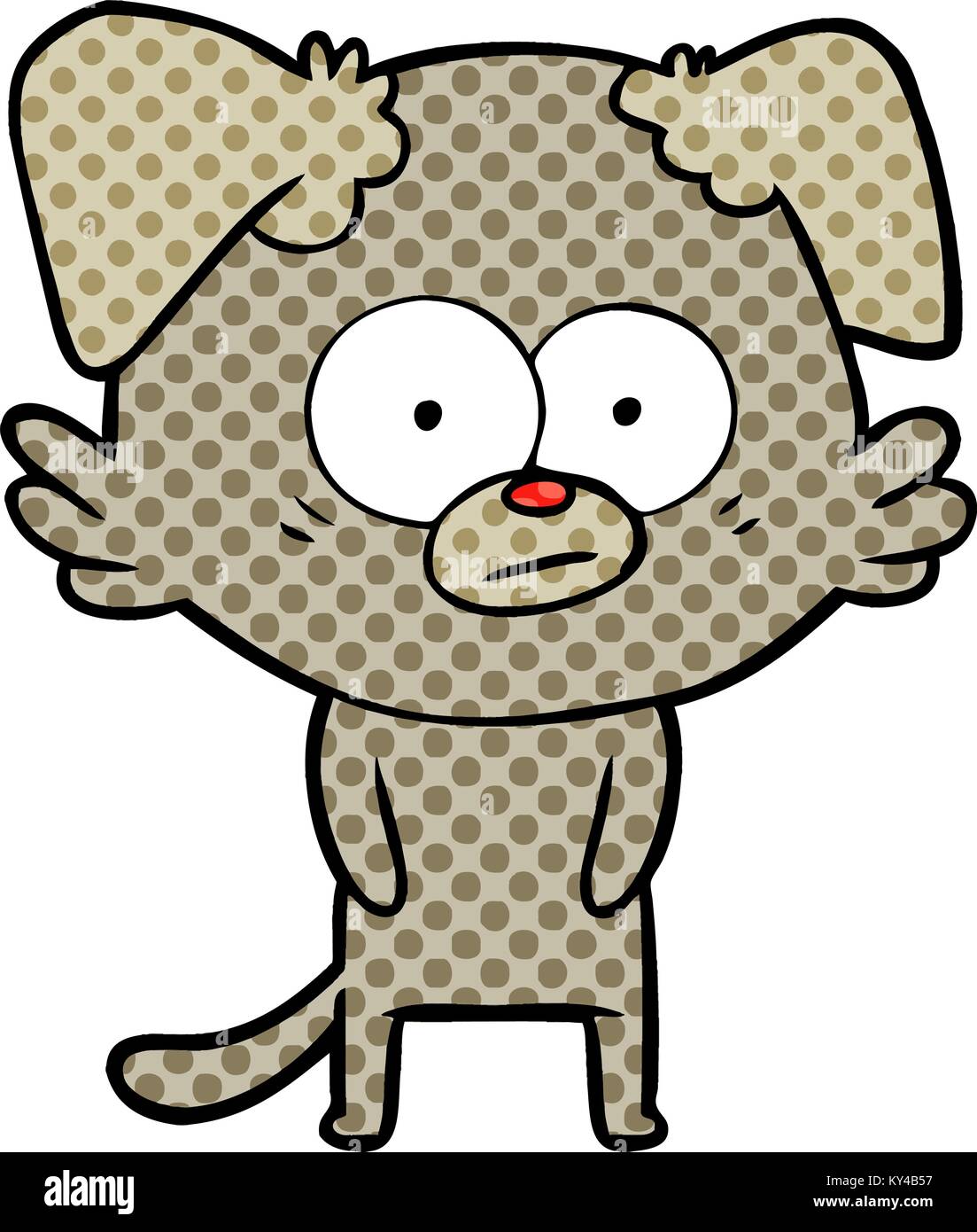 nervous dog cartoon Stock Vector Image & Art - Alamy