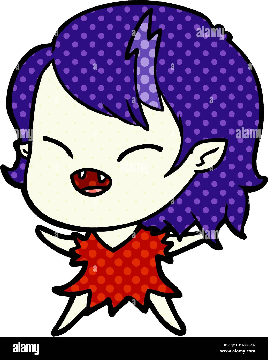cartoon laughing vampire girl Stock Vector Image & Art - Alamy