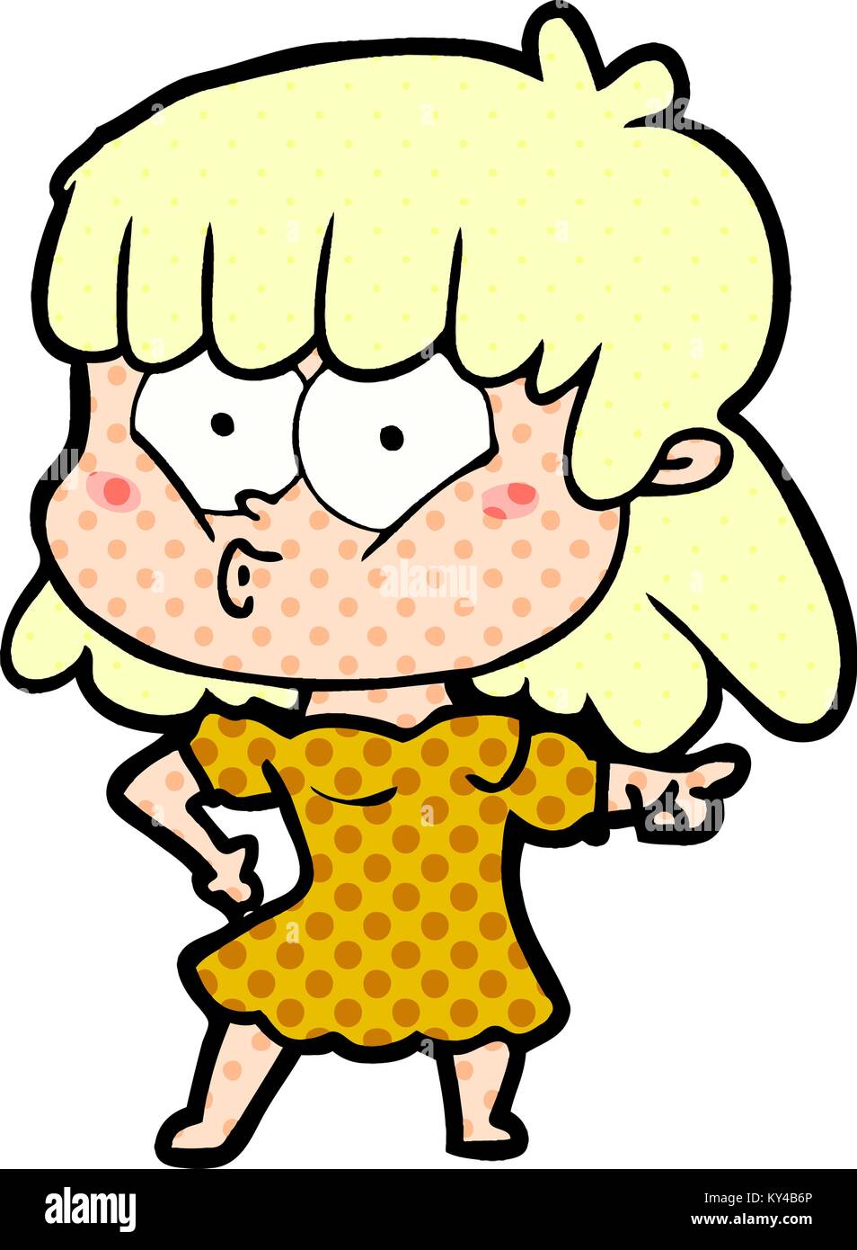cartoon whistling girl Stock Vector Image & Art - Alamy