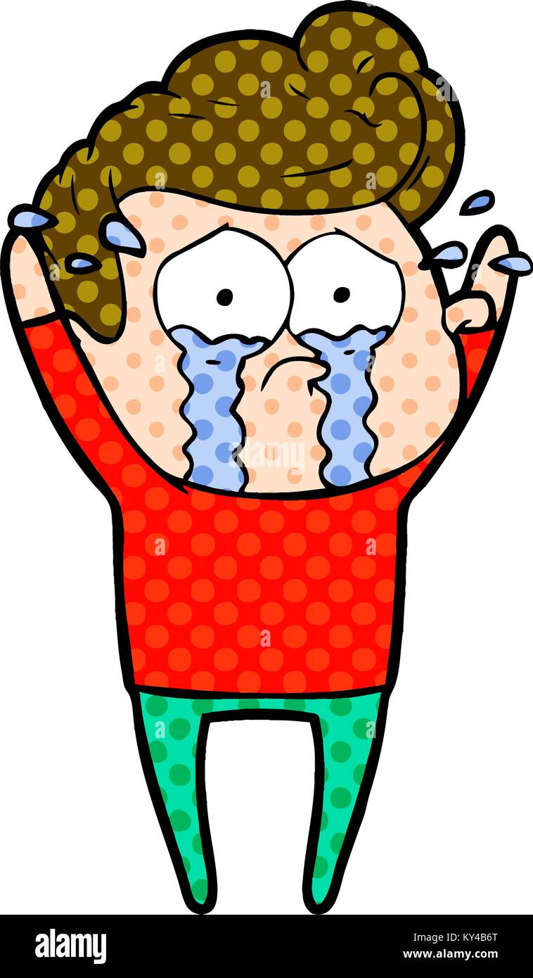 cartoon crying man Stock Vector Image & Art - Alamy
