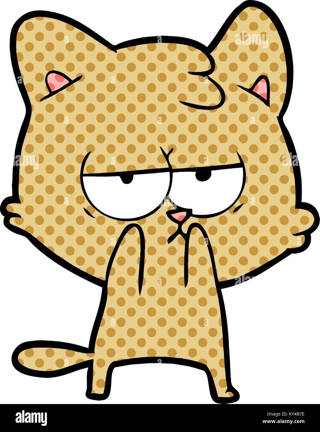 bored cartoon cat Stock Vector Image & Art - Alamy