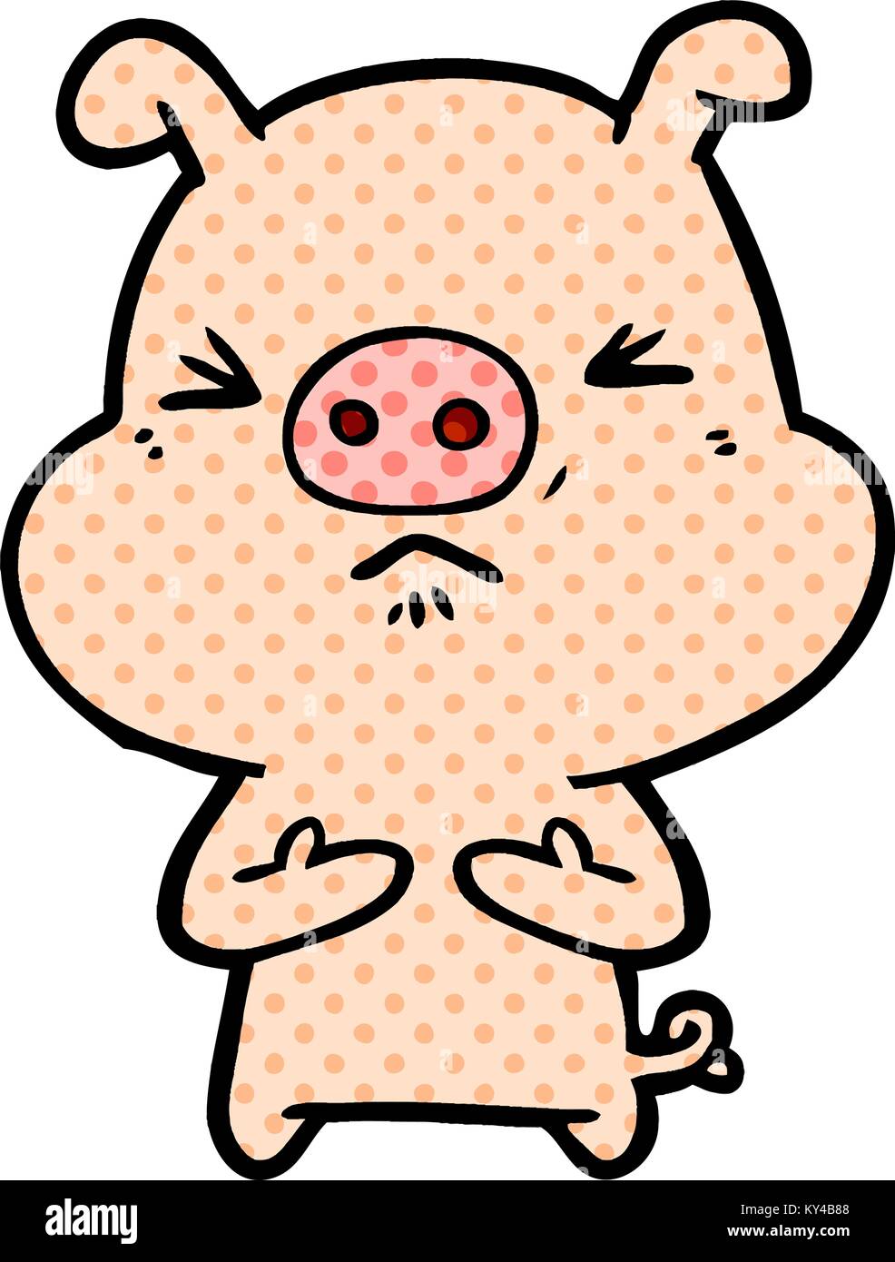 cartoon angry pig Stock Vector Image & Art - Alamy