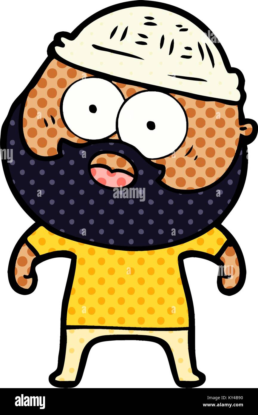 cartoon bearded man Stock Vector Image & Art - Alamy