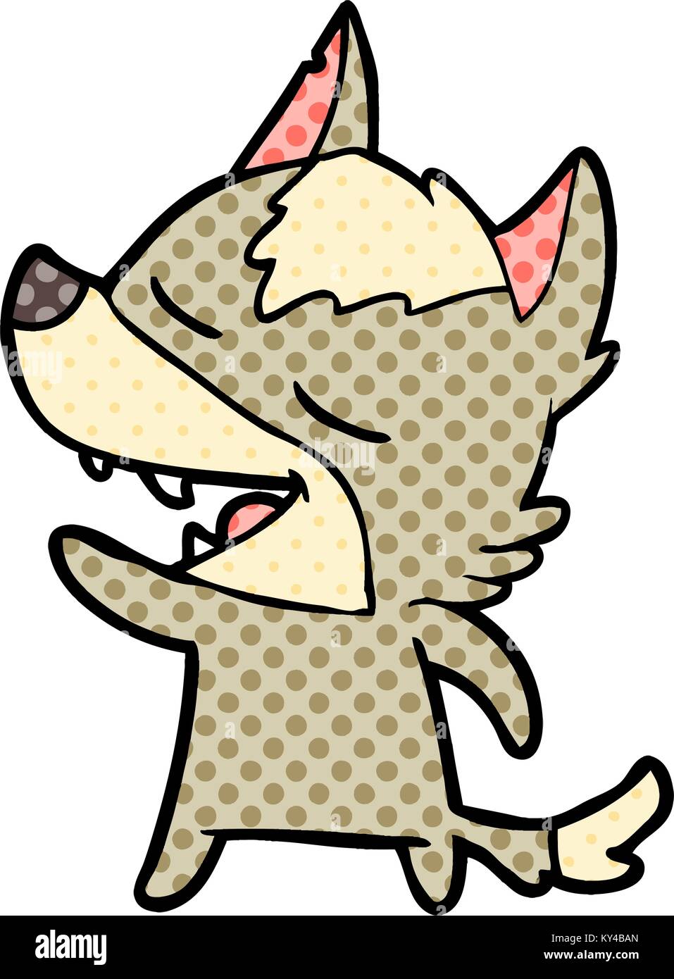 cartoon wolf laughing Stock Vector Image & Art - Alamy