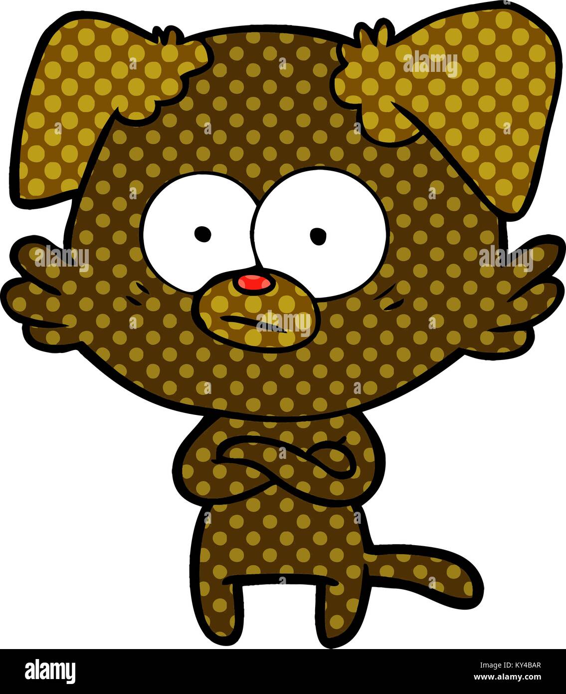 nervous dog cartoon Stock Vector Image & Art - Alamy