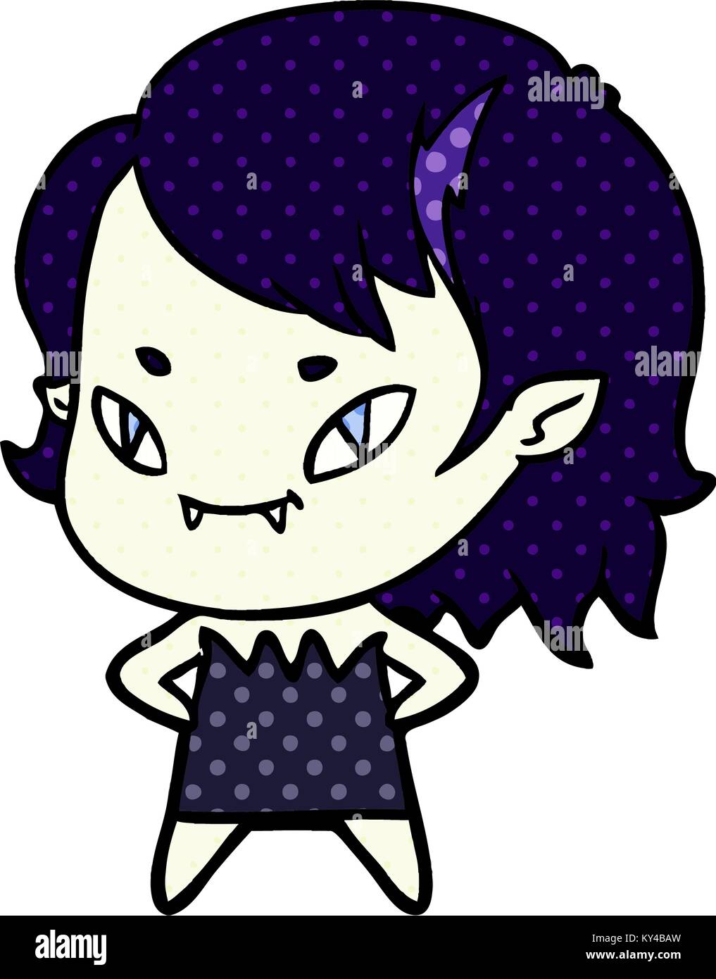 cartoon friendly vampire girl Stock Vector Image & Art - Alamy