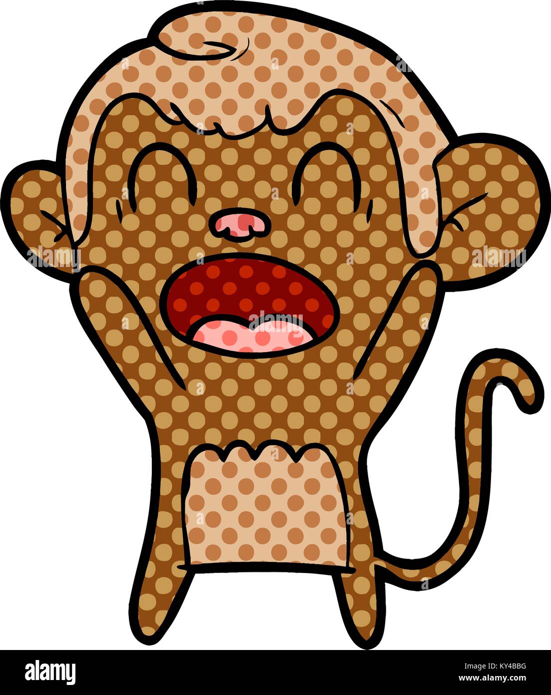 shouting cartoon monkey Stock Vector Image & Art - Alamy