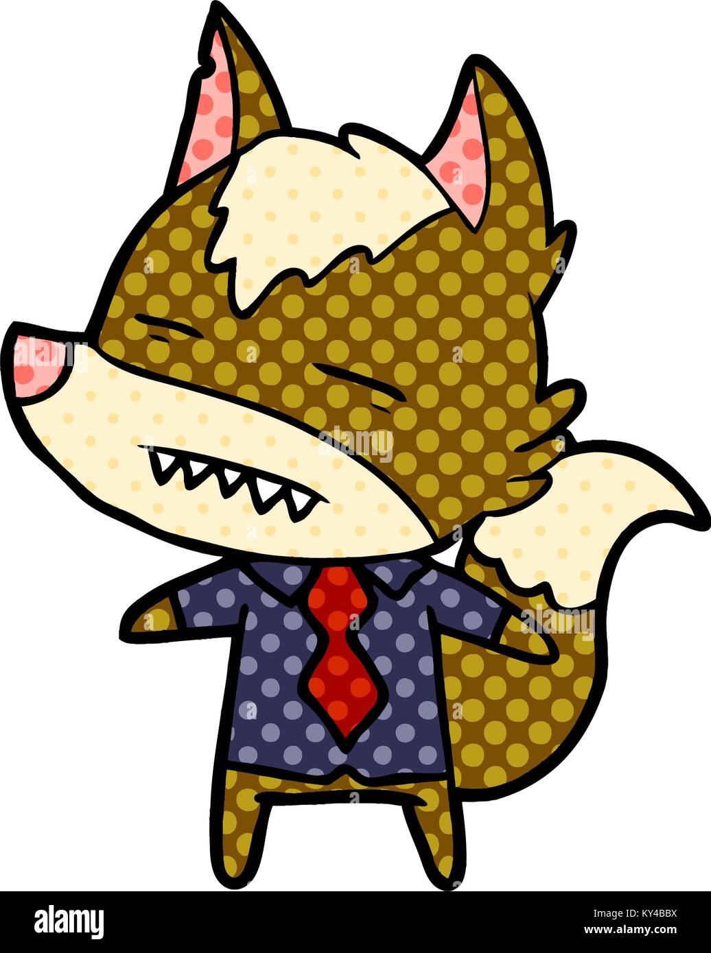 cartoon office wolf showing teeth Stock Vector Image & Art - Alamy
