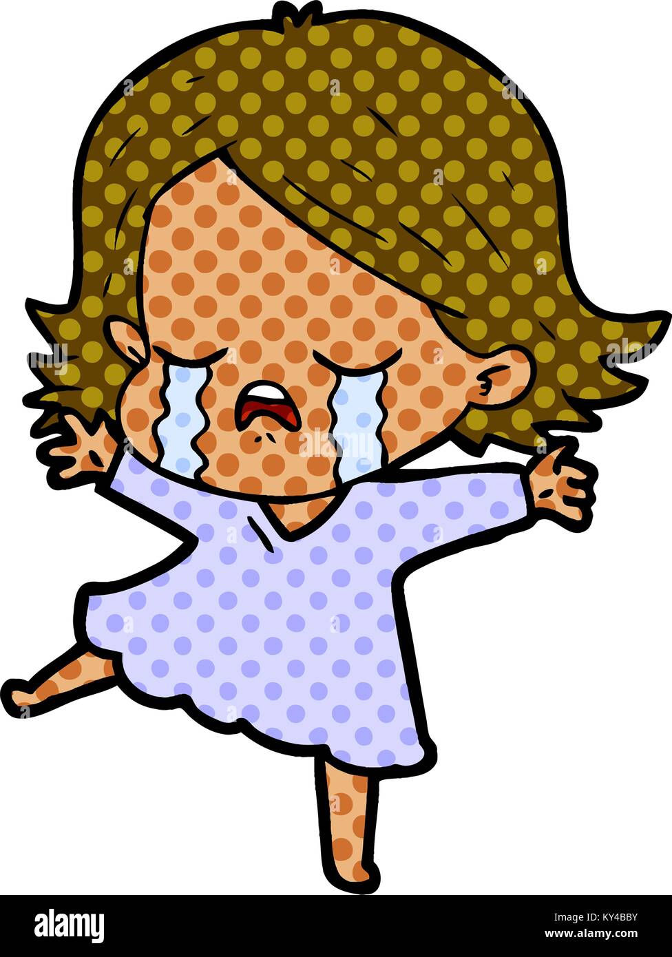 cartoon girl crying Stock Vector Image & Art - Alamy