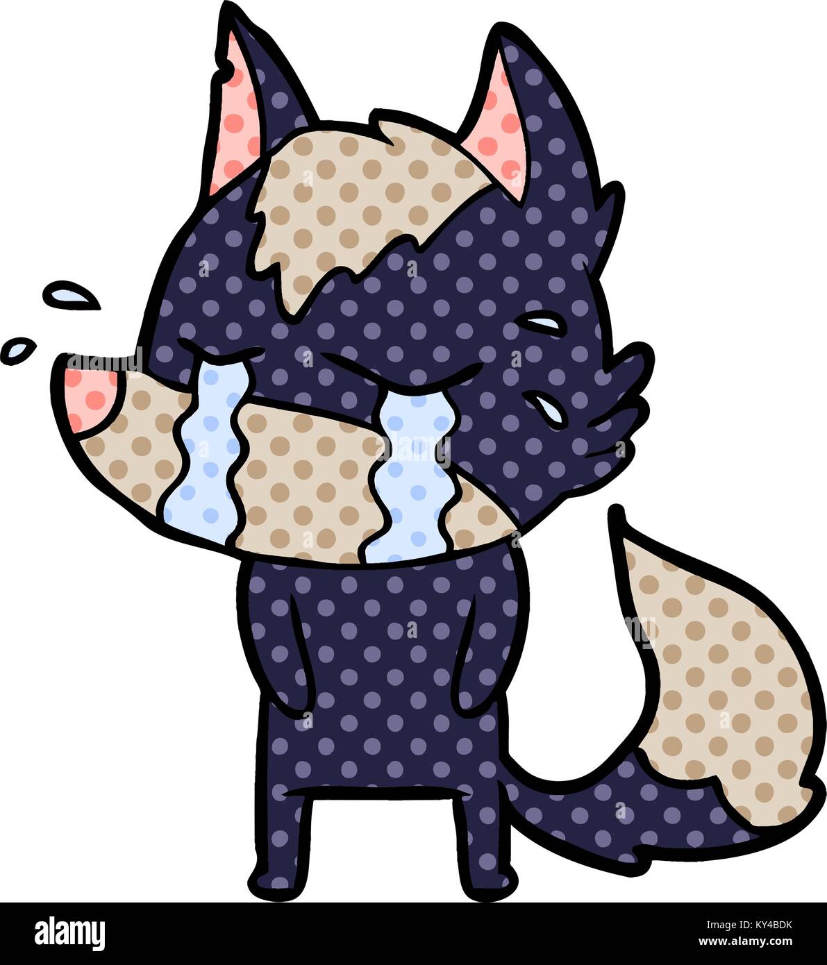 cartoon crying wolf Stock Vector Image & Art - Alamy