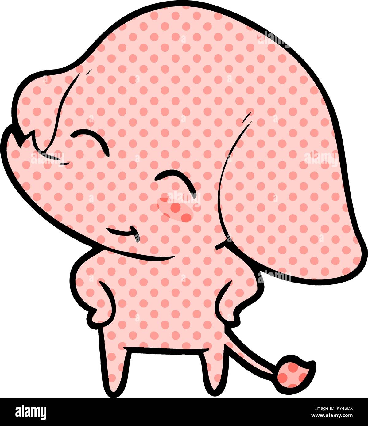 cute cartoon elephant Stock Vector Image & Art - Alamy