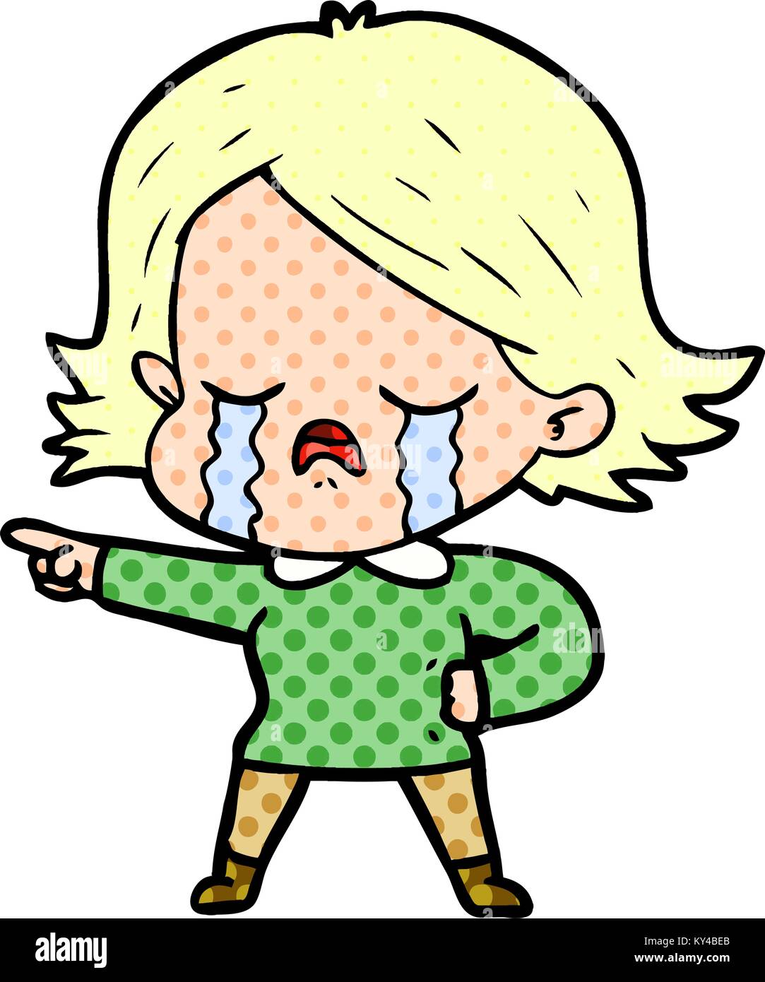 cartoon girl crying Stock Vector Image & Art - Alamy
