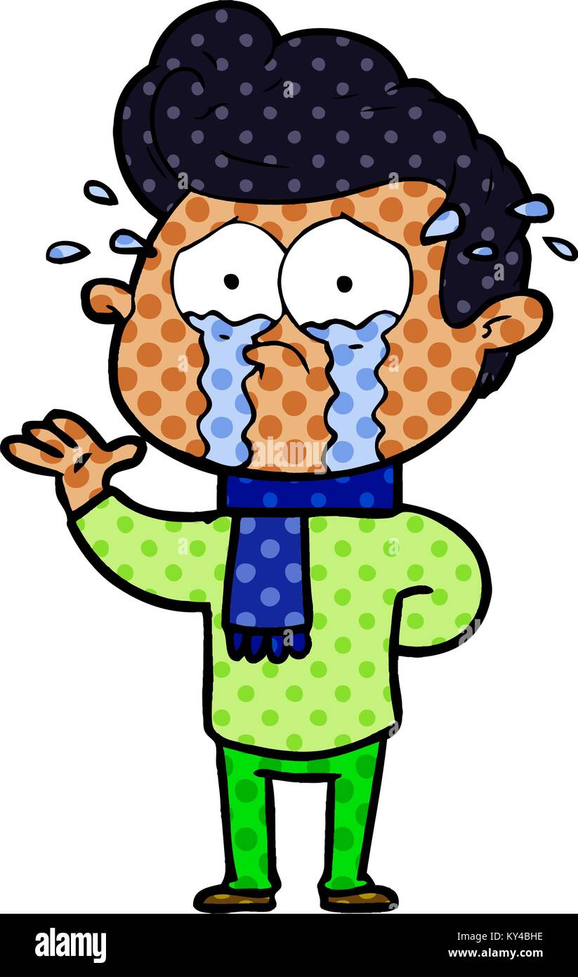 cartoon crying man Stock Vector Image & Art - Alamy