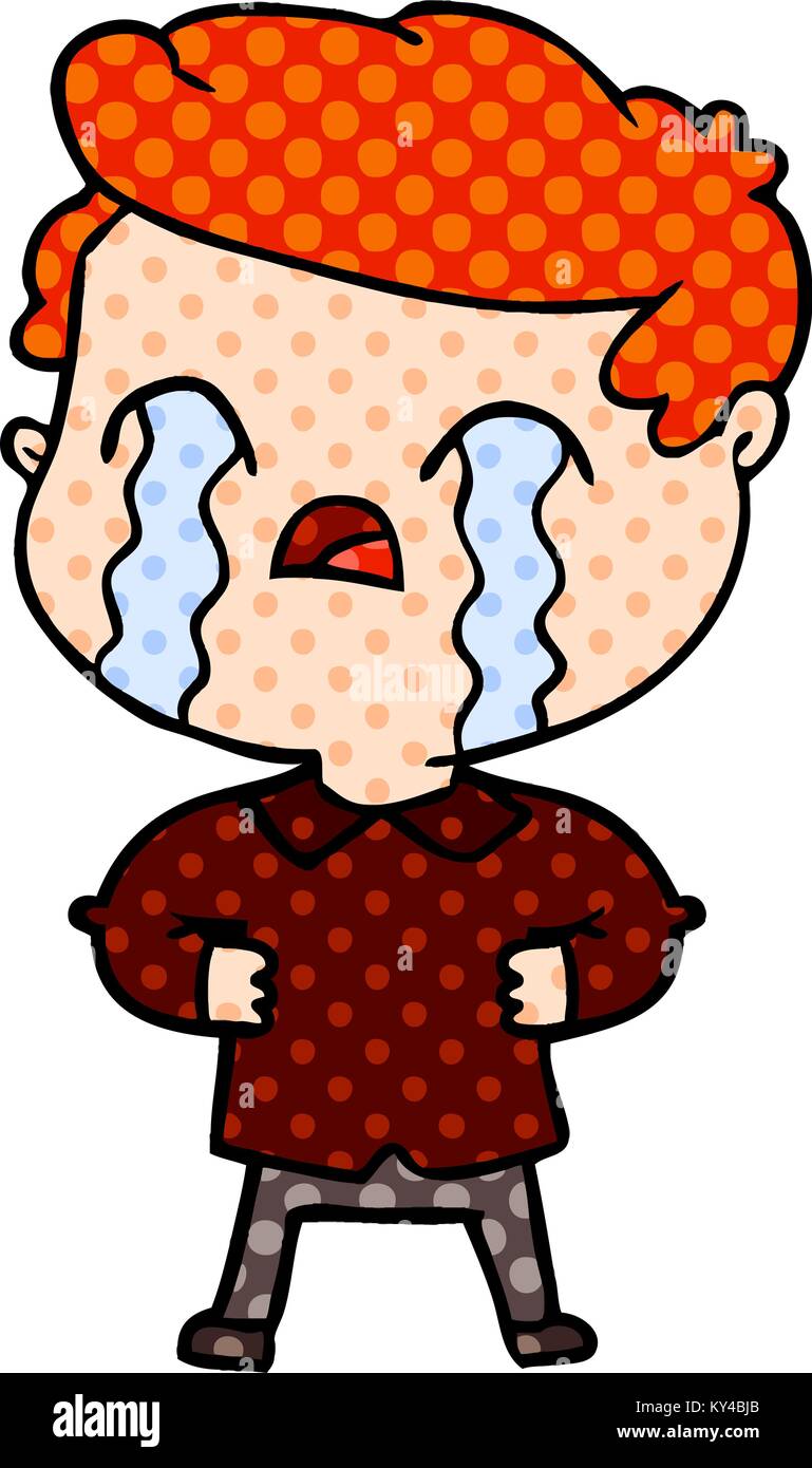 cartoon man crying Stock Vector Image & Art - Alamy