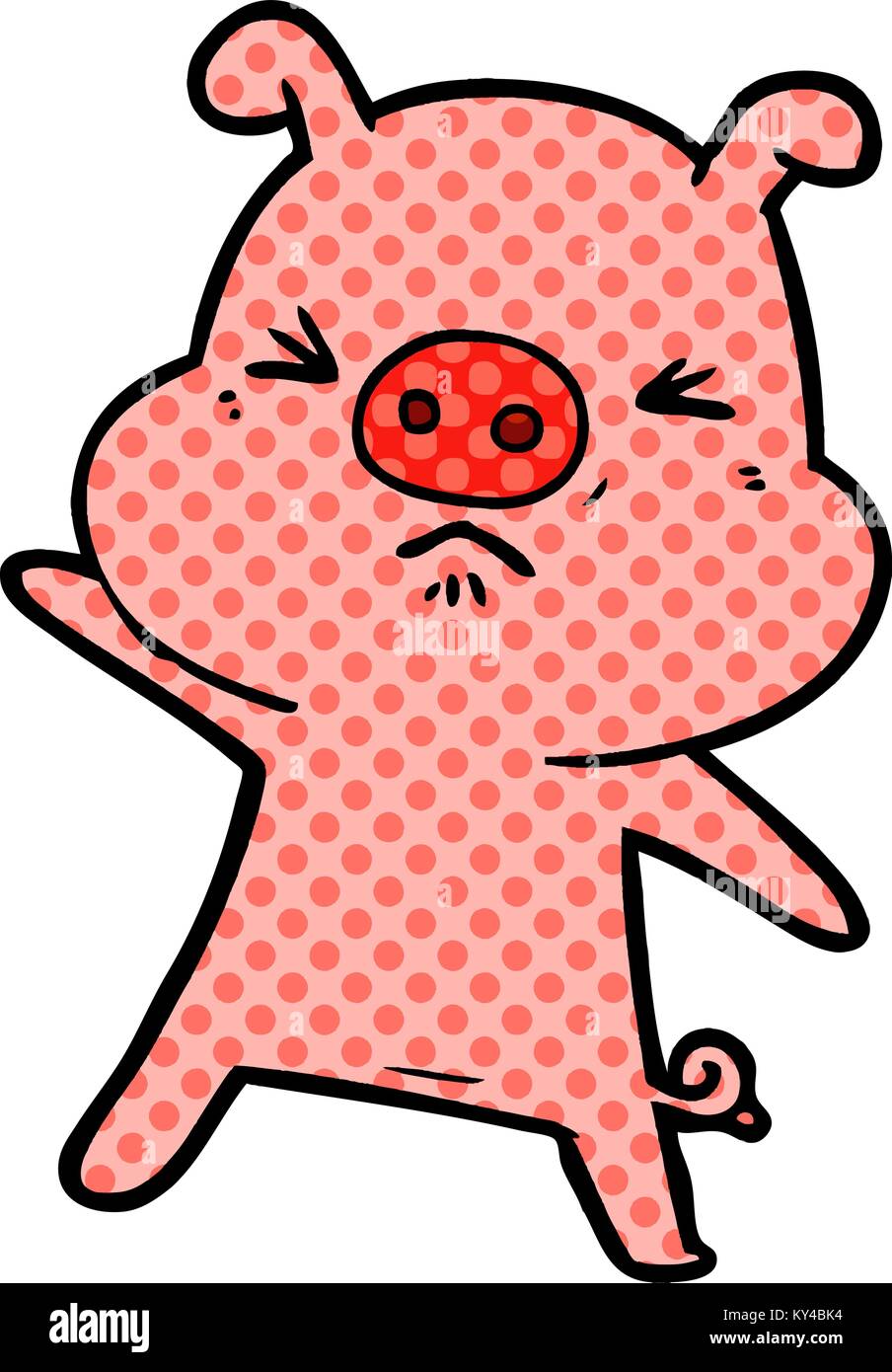 cartoon angry pig Stock Vector Image & Art - Alamy