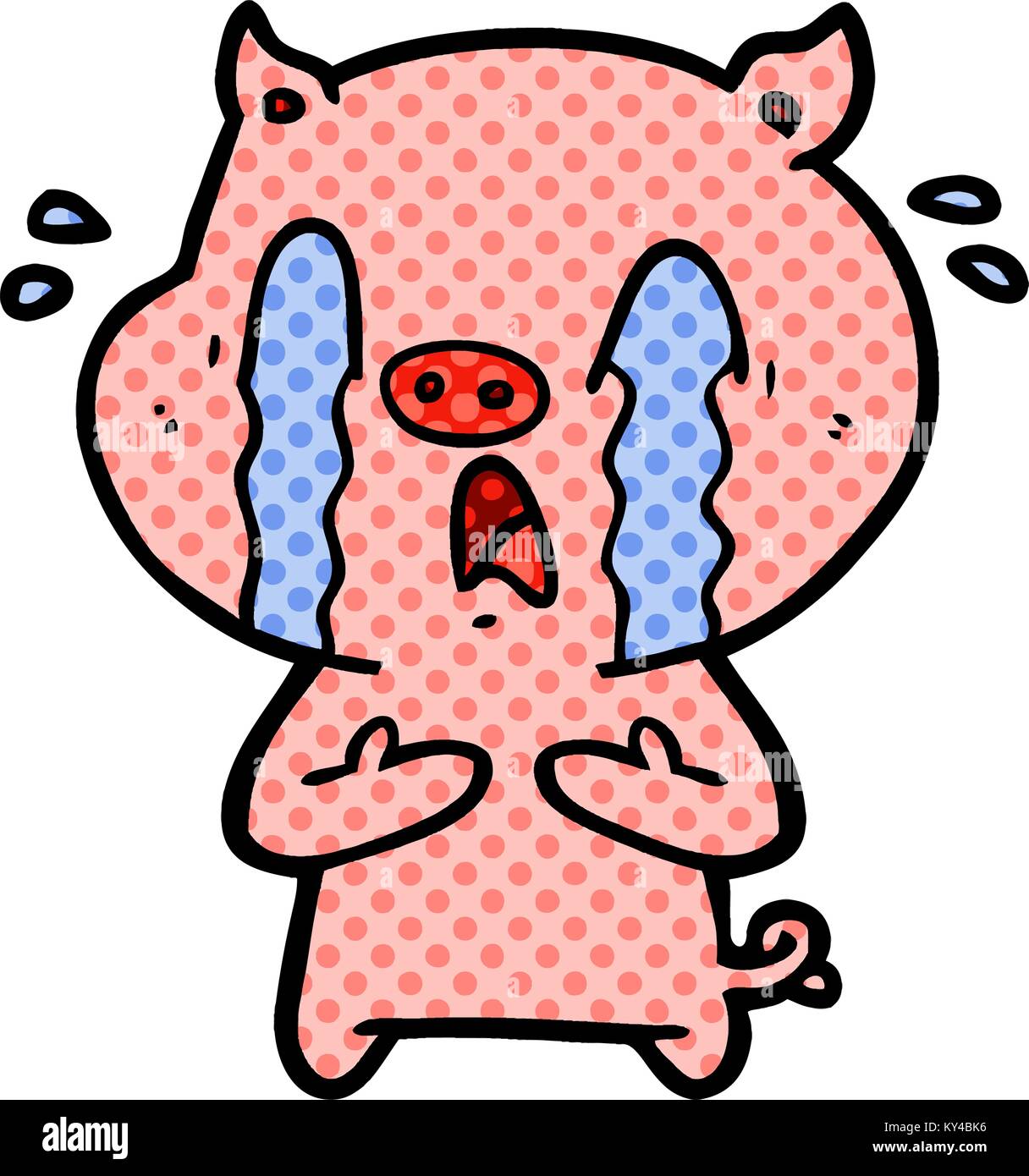 crying pig cartoon Stock Vector Image & Art - Alamy