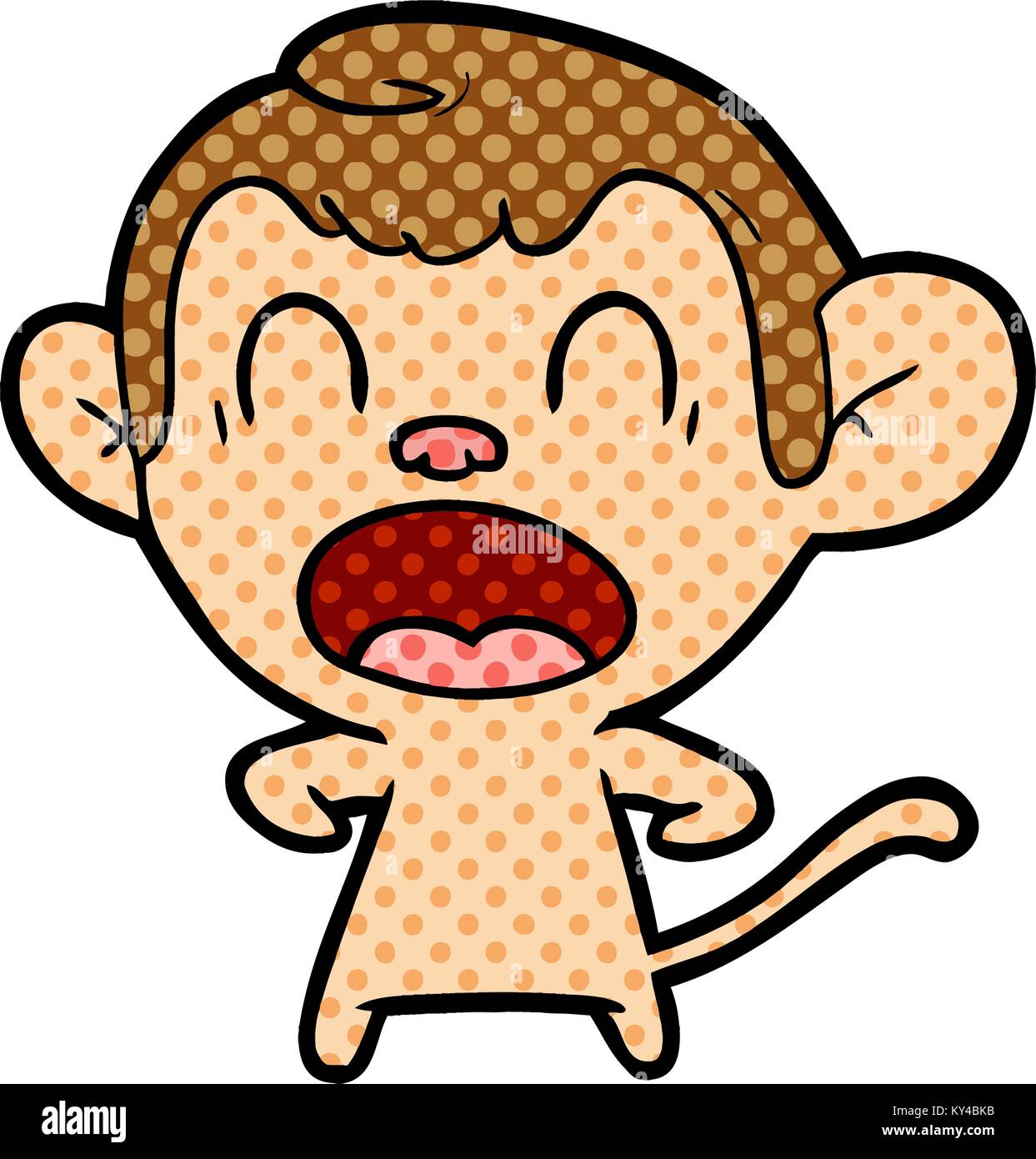 shouting cartoon monkey Stock Vector Image & Art - Alamy
