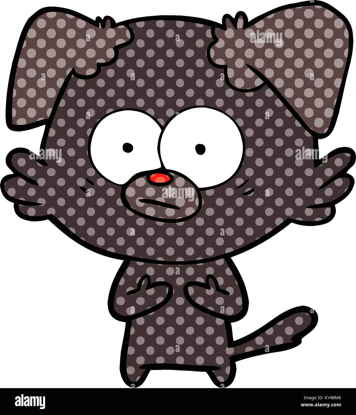 nervous dog cartoon Stock Vector Image & Art - Alamy