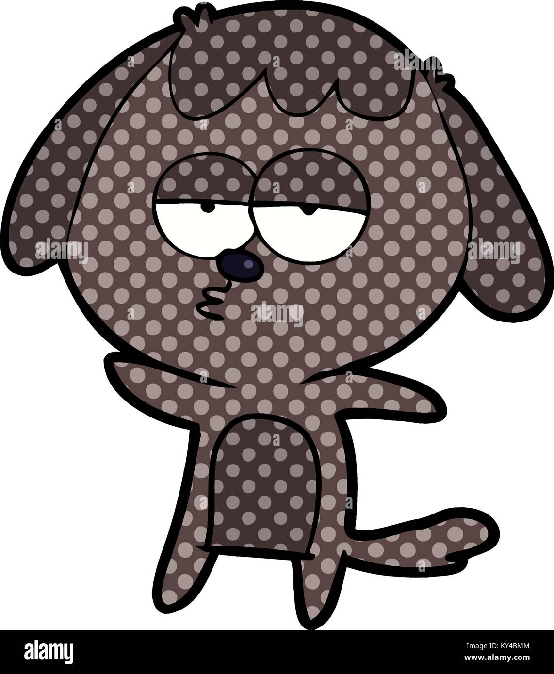 cartoon bored dog Stock Vector Image & Art - Alamy