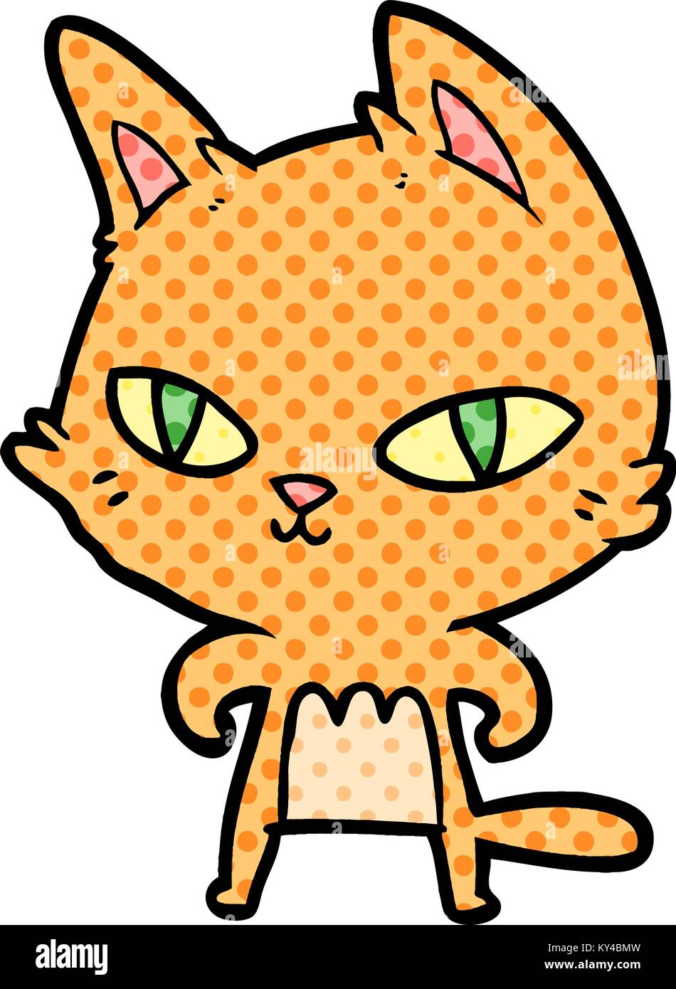 cartoon cat staring Stock Vector Image & Art - Alamy