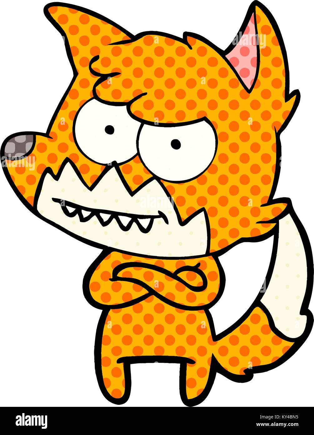 cartoon grinning fox Stock Vector Image & Art - Alamy