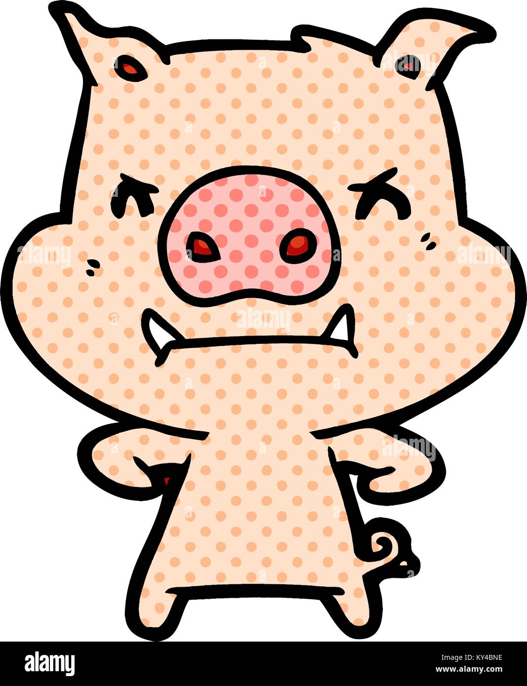 angry cartoon pig Stock Vector Image & Art - Alamy