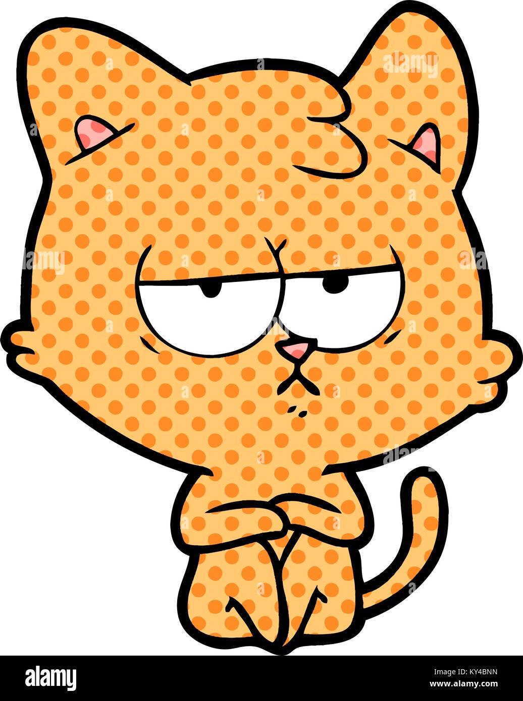 bored cartoon cat Stock Vector Image & Art - Alamy