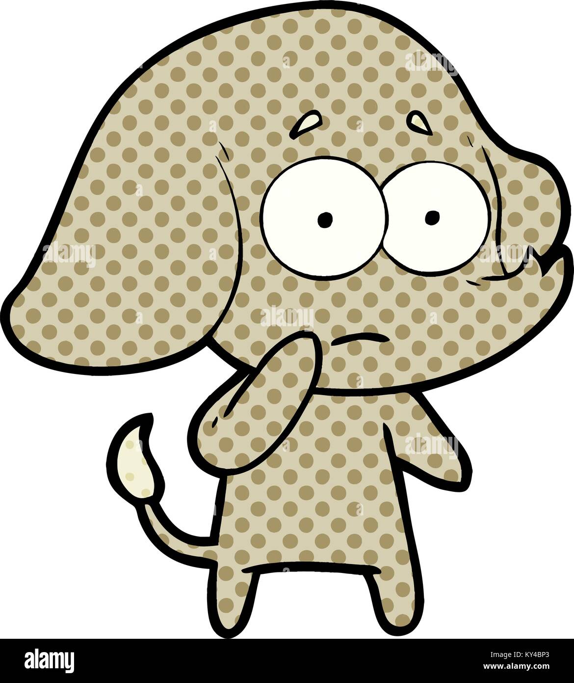 cartoon unsure elephant Stock Vector Image & Art - Alamy