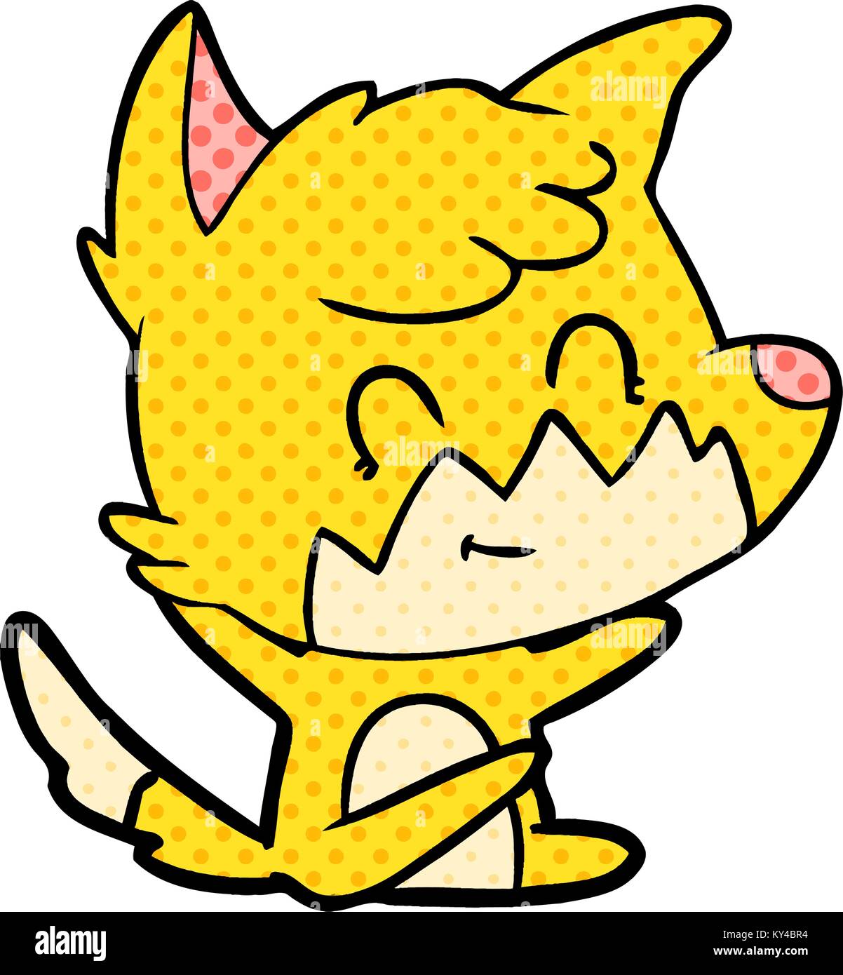 cartoon friendly fox Stock Vector Image & Art - Alamy