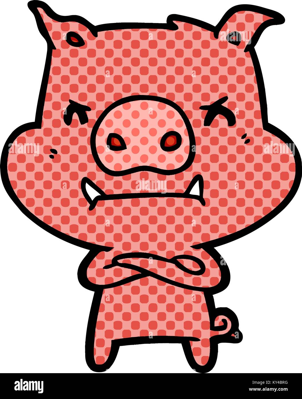 angry cartoon pig Stock Vector Image & Art - Alamy