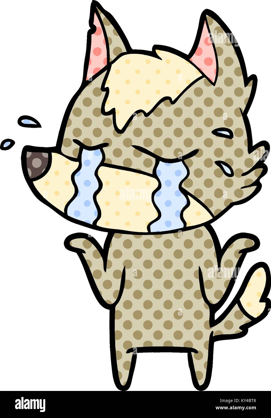 cartoon crying wolf Stock Vector Image & Art - Alamy