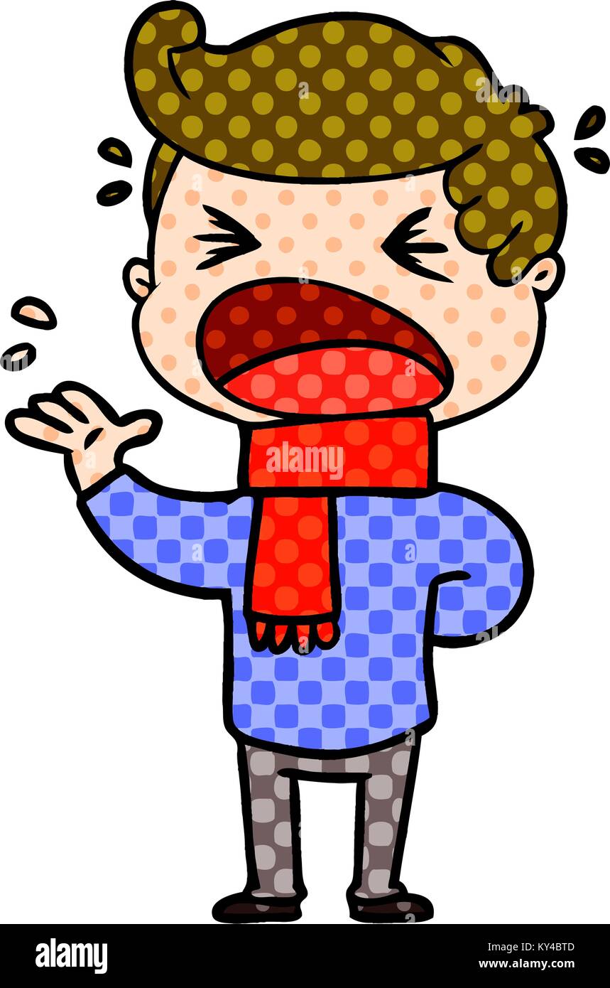 cartoon shouting man Stock Vector Image & Art - Alamy