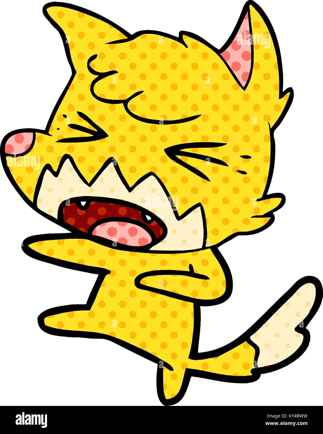 angry cartoon fox attacking Stock Vector Image & Art - Alamy