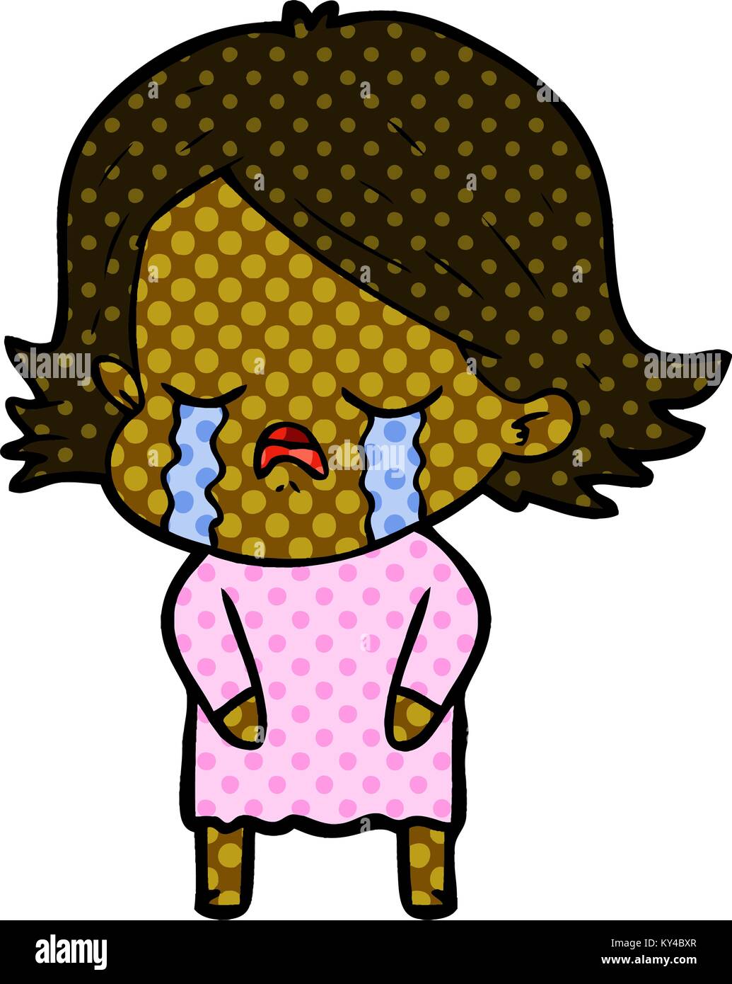 cartoon girl crying Stock Vector Image & Art - Alamy