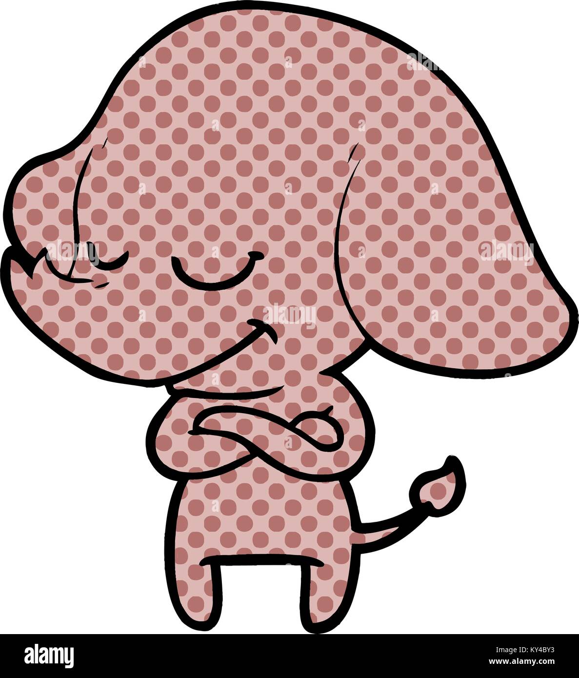 cartoon smiling elephant Stock Vector Image & Art - Alamy