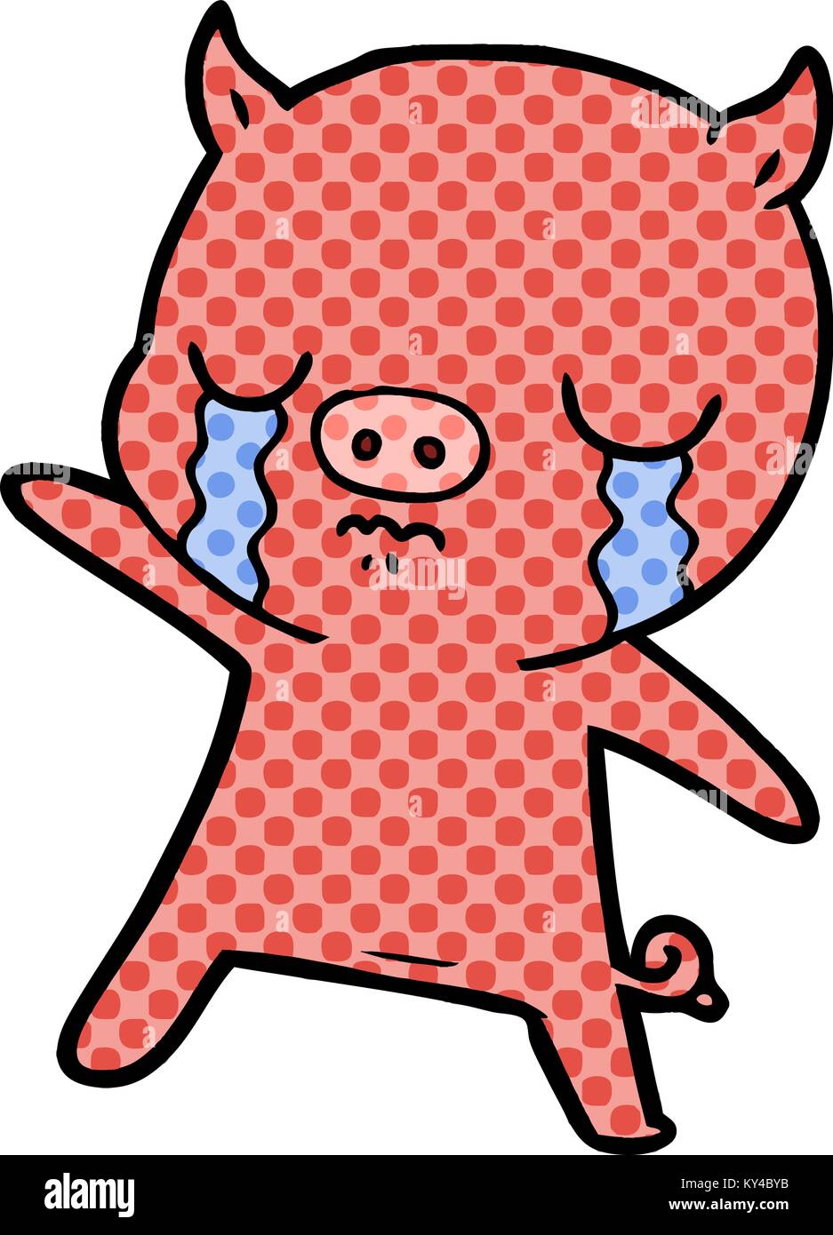 cartoon pig crying Stock Vector Image & Art - Alamy