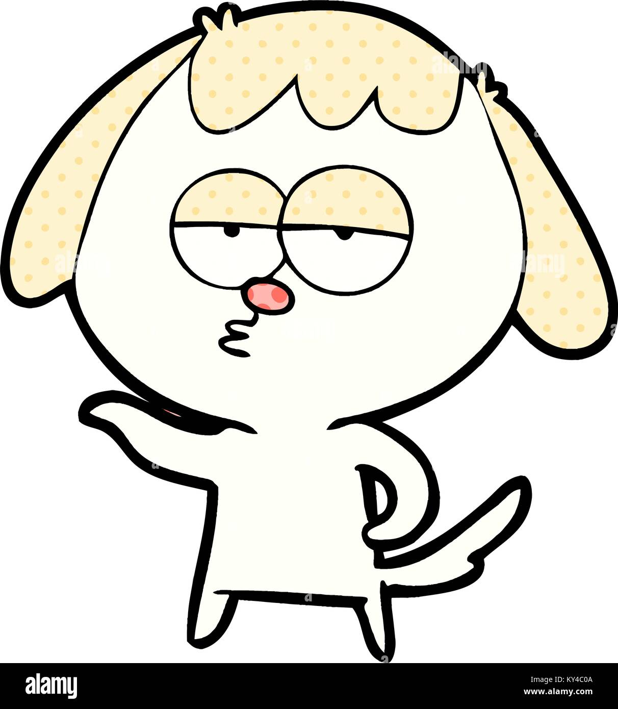 cartoon bored dog Stock Vector Image & Art - Alamy