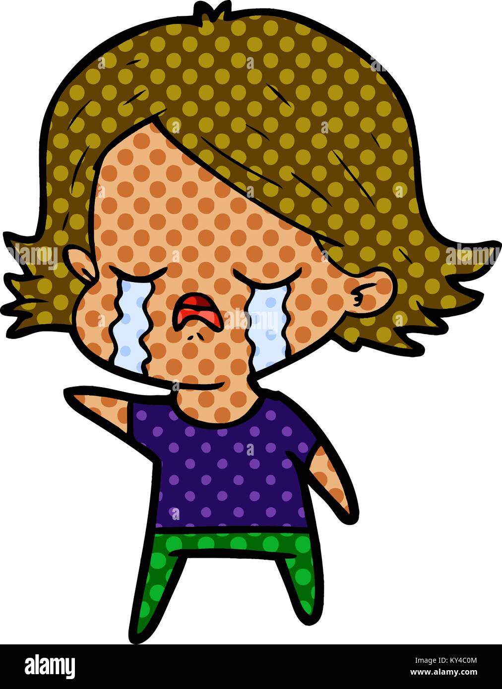 cartoon girl crying Stock Vector Image & Art - Alamy