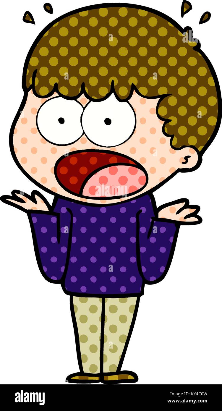 cartoon shocked man Stock Vector Image & Art - Alamy