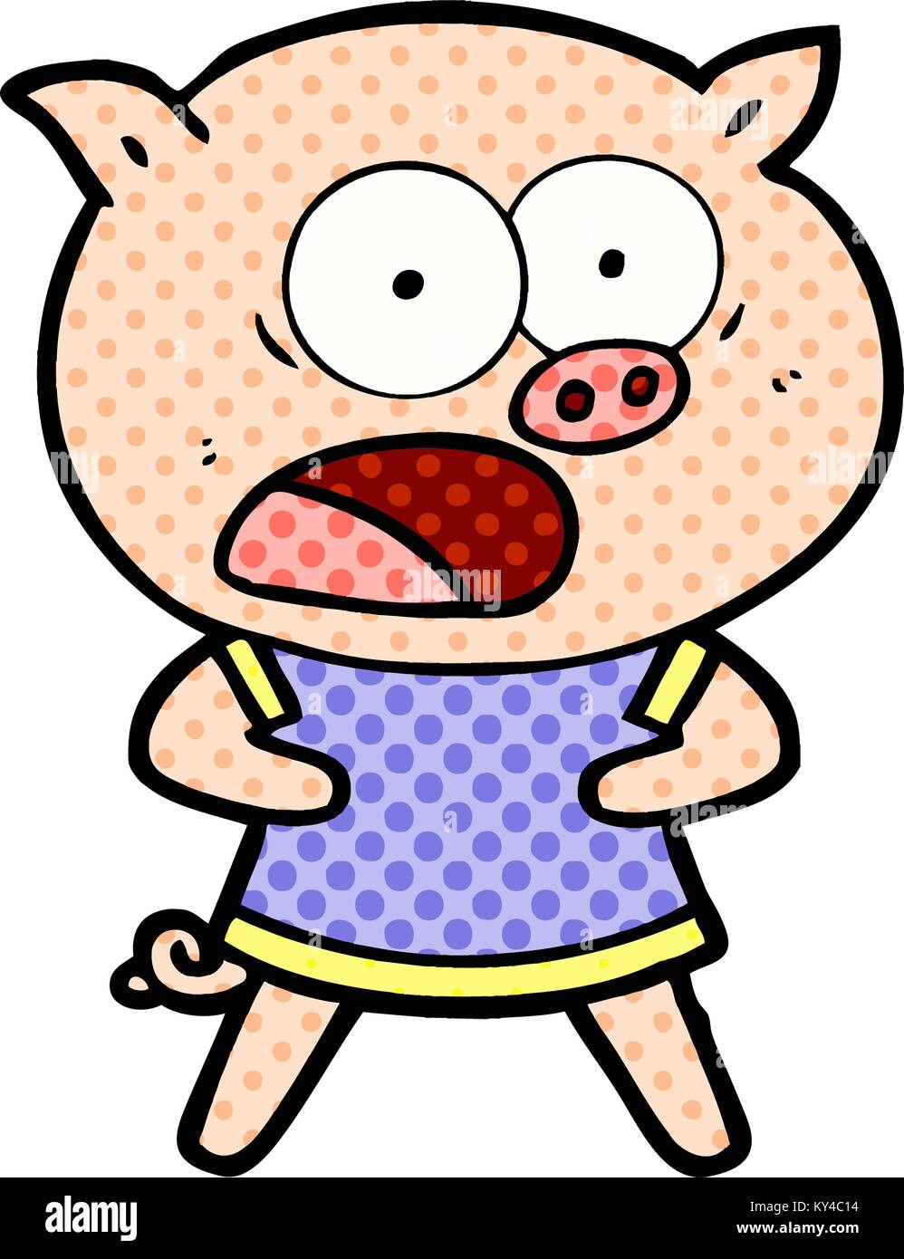 cartoon pig shouting Stock Vector Image & Art - Alamy